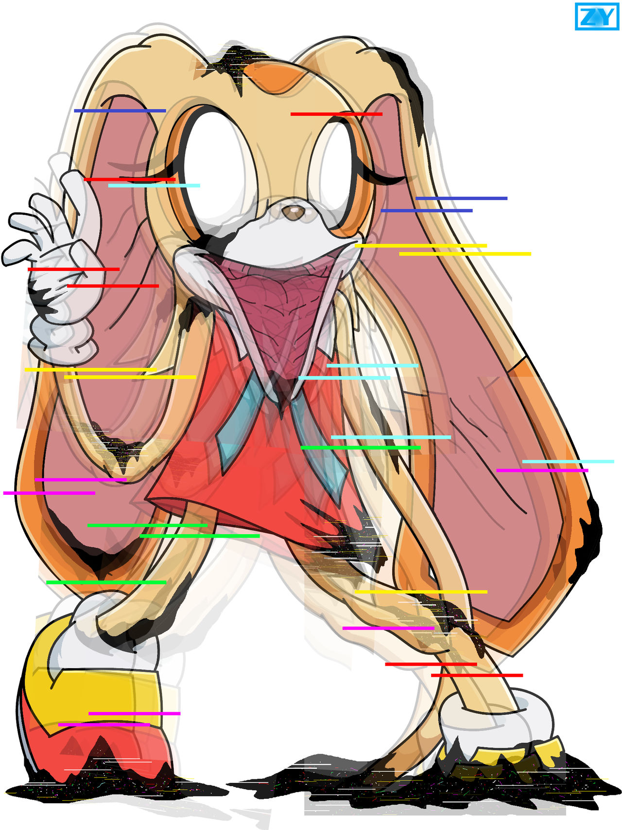 Cream The Rabbit Come Learn With Pibby X Sonic By Sketchy Zaya On