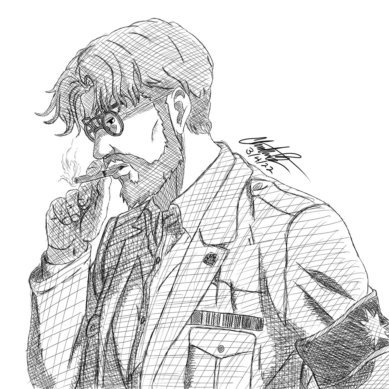 Zeke Yeager Attack On Titan Digital Ink By Thebaum64 On Deviantart
