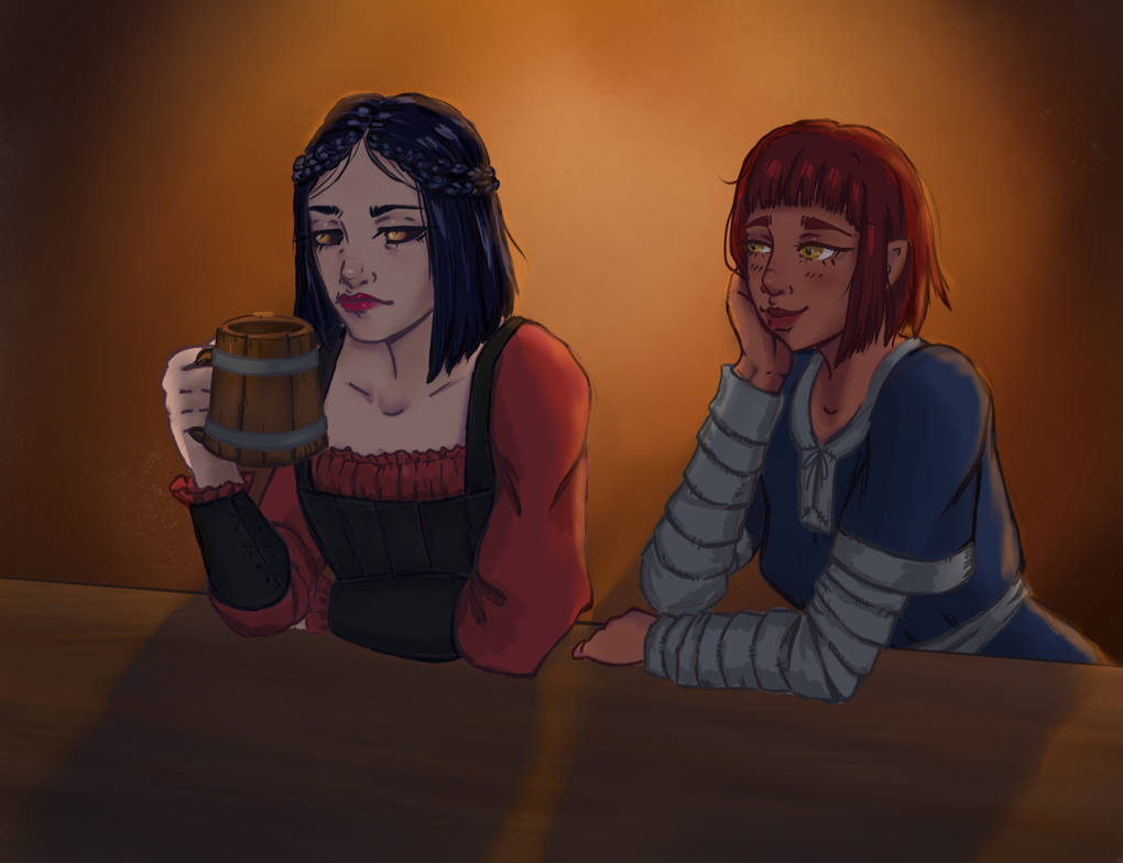 Serana And Her Dragonborn By Densewood On Deviantart