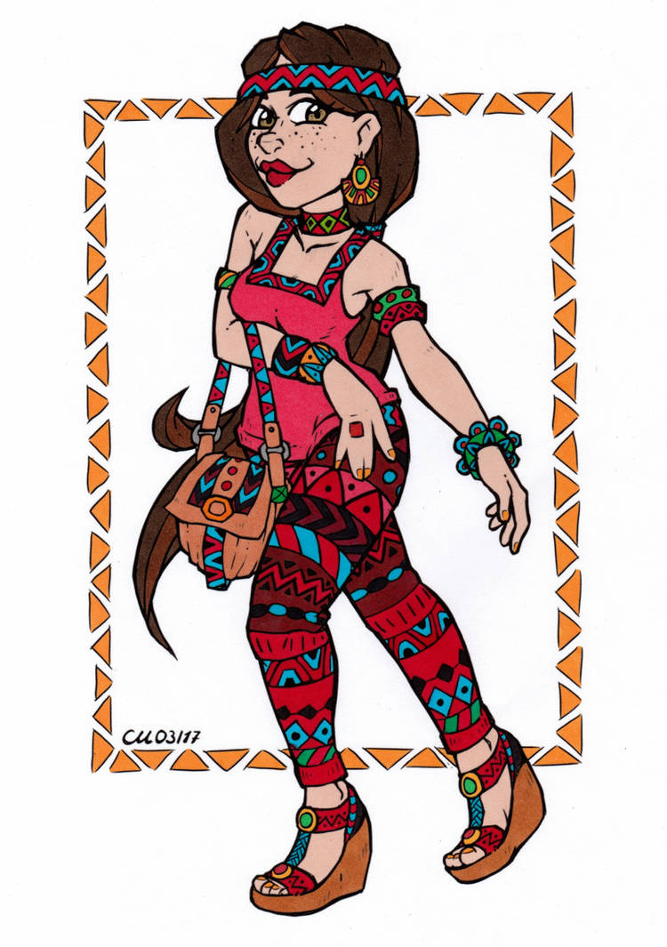 Aztec Girl Colored By Maiko Girl On Deviantart