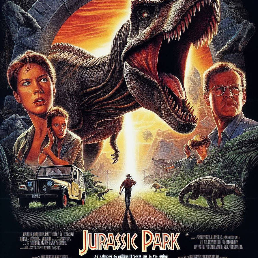 Jurassic Park 1993 Poster 4 By Prehistoricpark96 On Deviantart