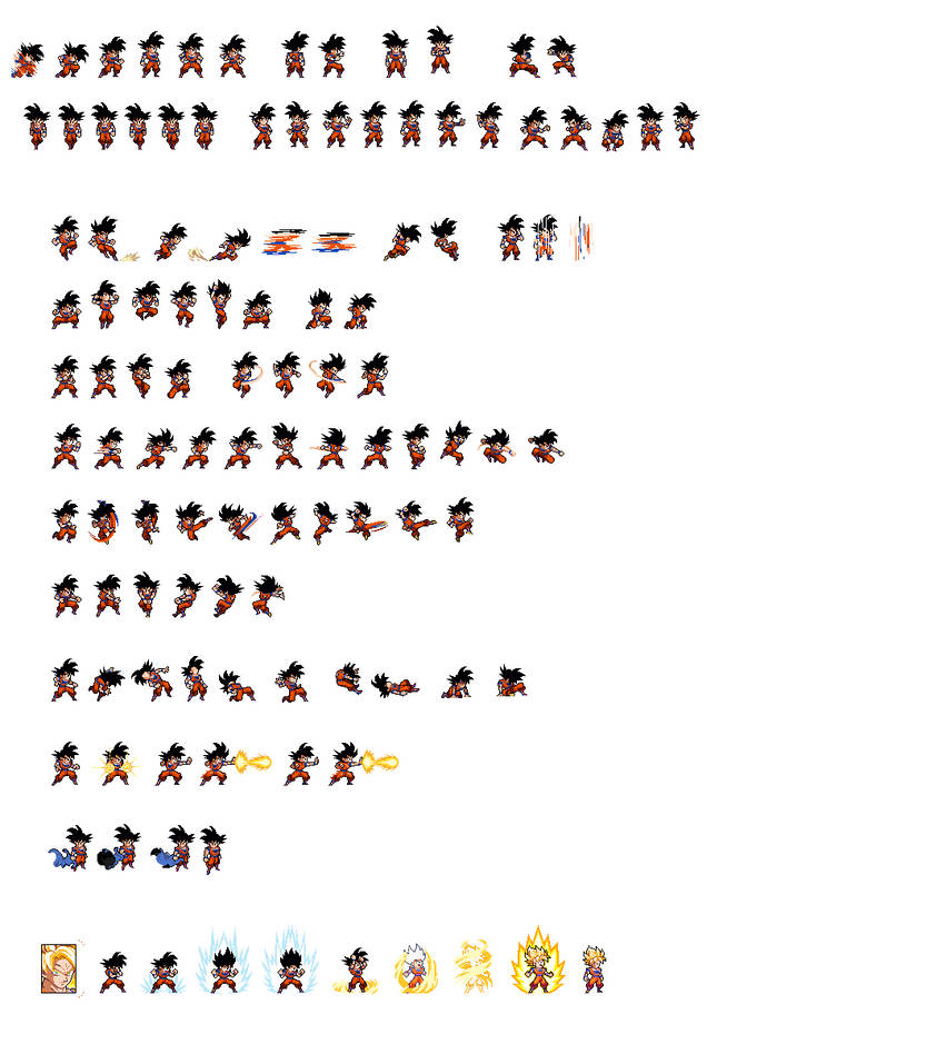 Goku Ulsw Sprite Sheet By Xxstevegamesxx On Deviantart