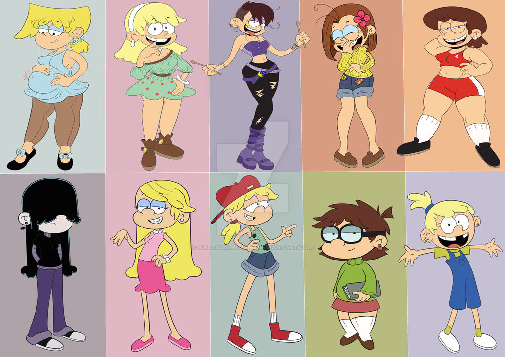 Loud Sisters Collage Age Ups By Nauticalpudding On Deviantart