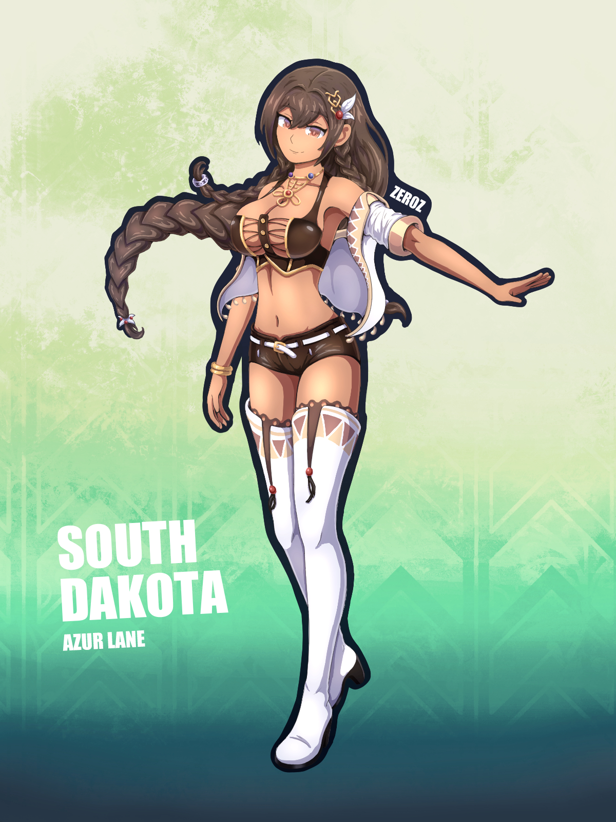 Commission - South Dakota from Azur Lane by ZerozVI on DeviantArt Commission - South Dakota from Azur Lane by ZerozVI on DeviantArt