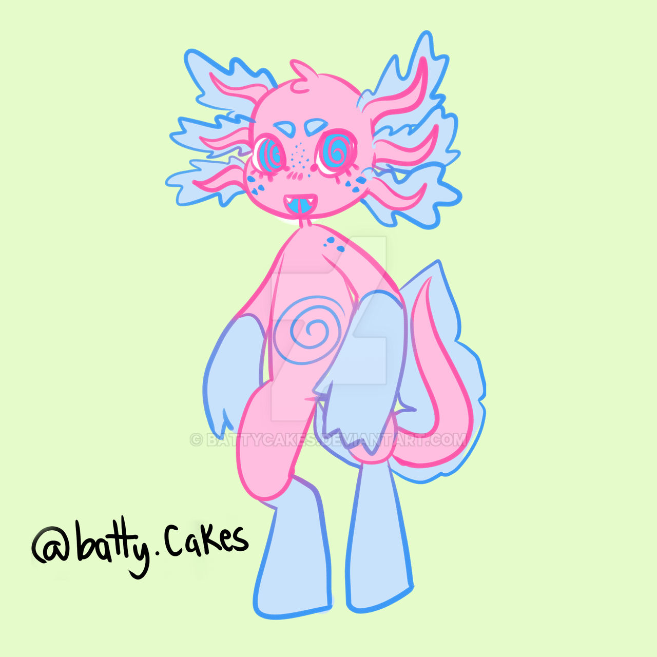 Axolotl Anthro By Battycakes On Deviantart