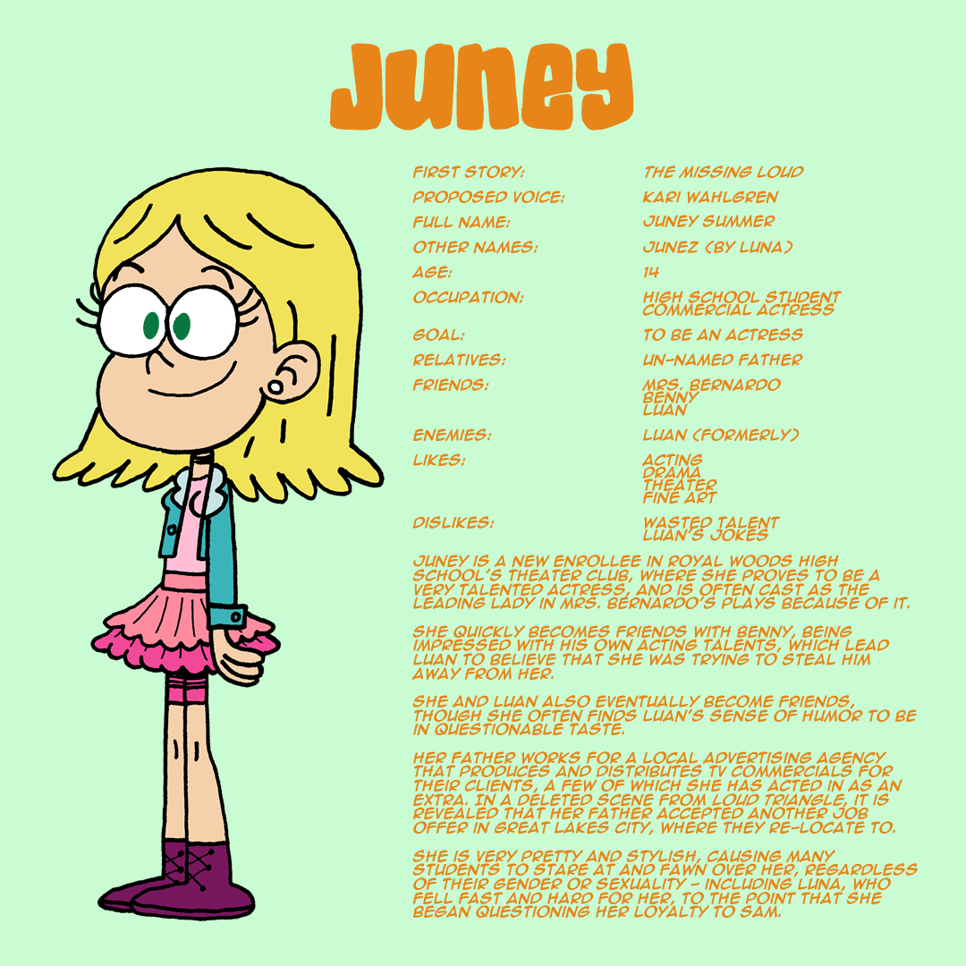 Loud House Oc Character Profile Juney Summer By Yoursavinggracehere On Deviantart