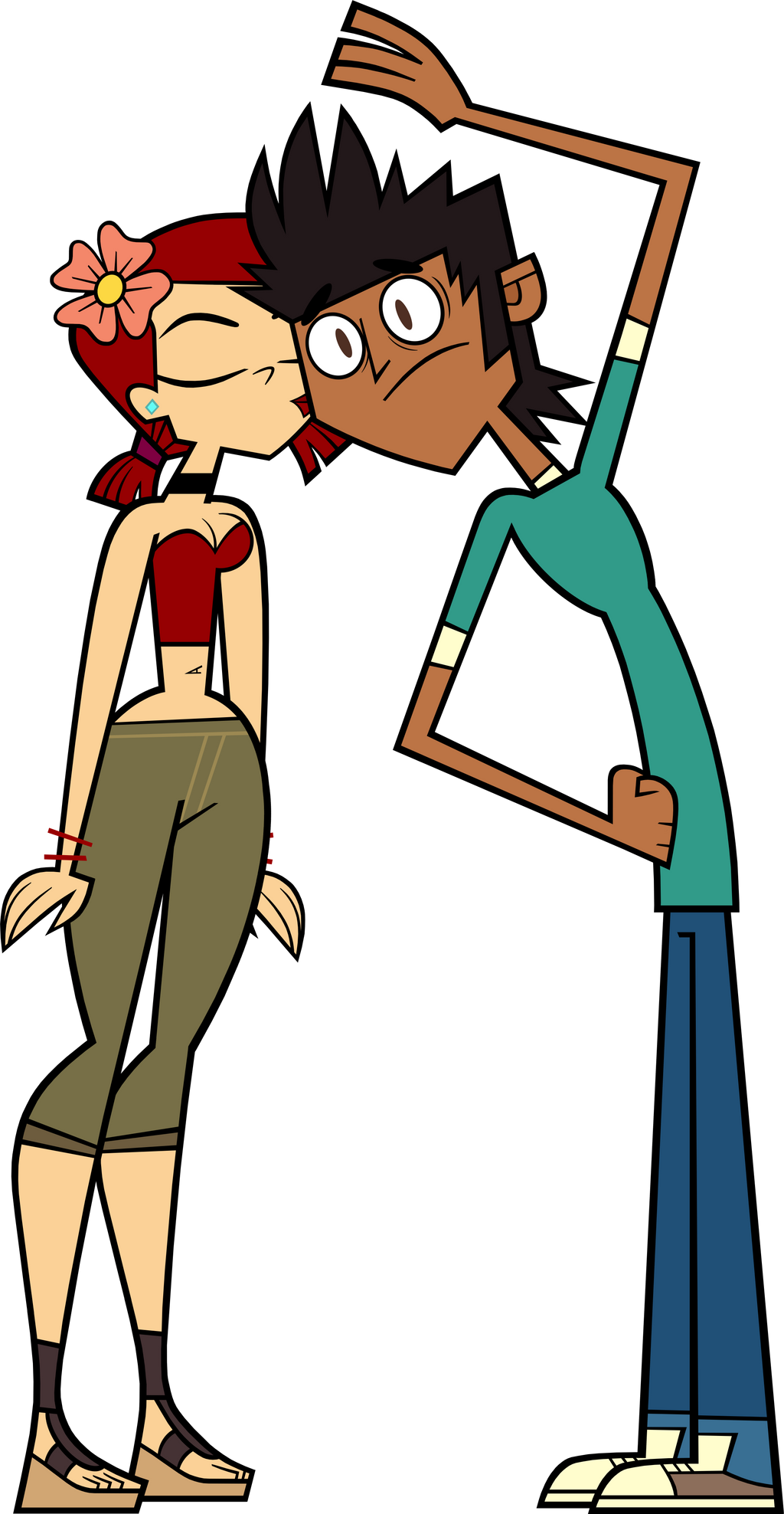 Zoey Kisses Mikes Cheek By Codylake On Deviantart