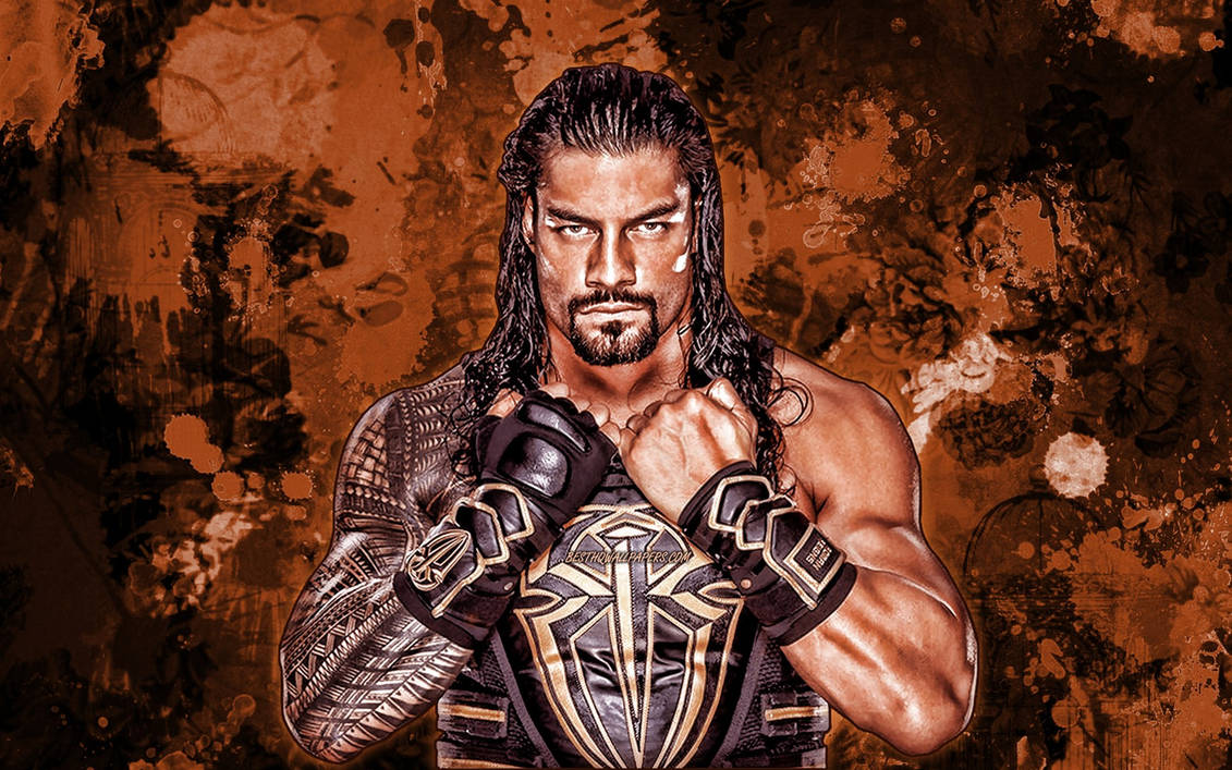 Roman Reigns Brown Paint Splashes WWE American Wre by christiancaron54 ... Roman Reigns Brown Paint Splashes WWE American Wre by christiancaron54 ...