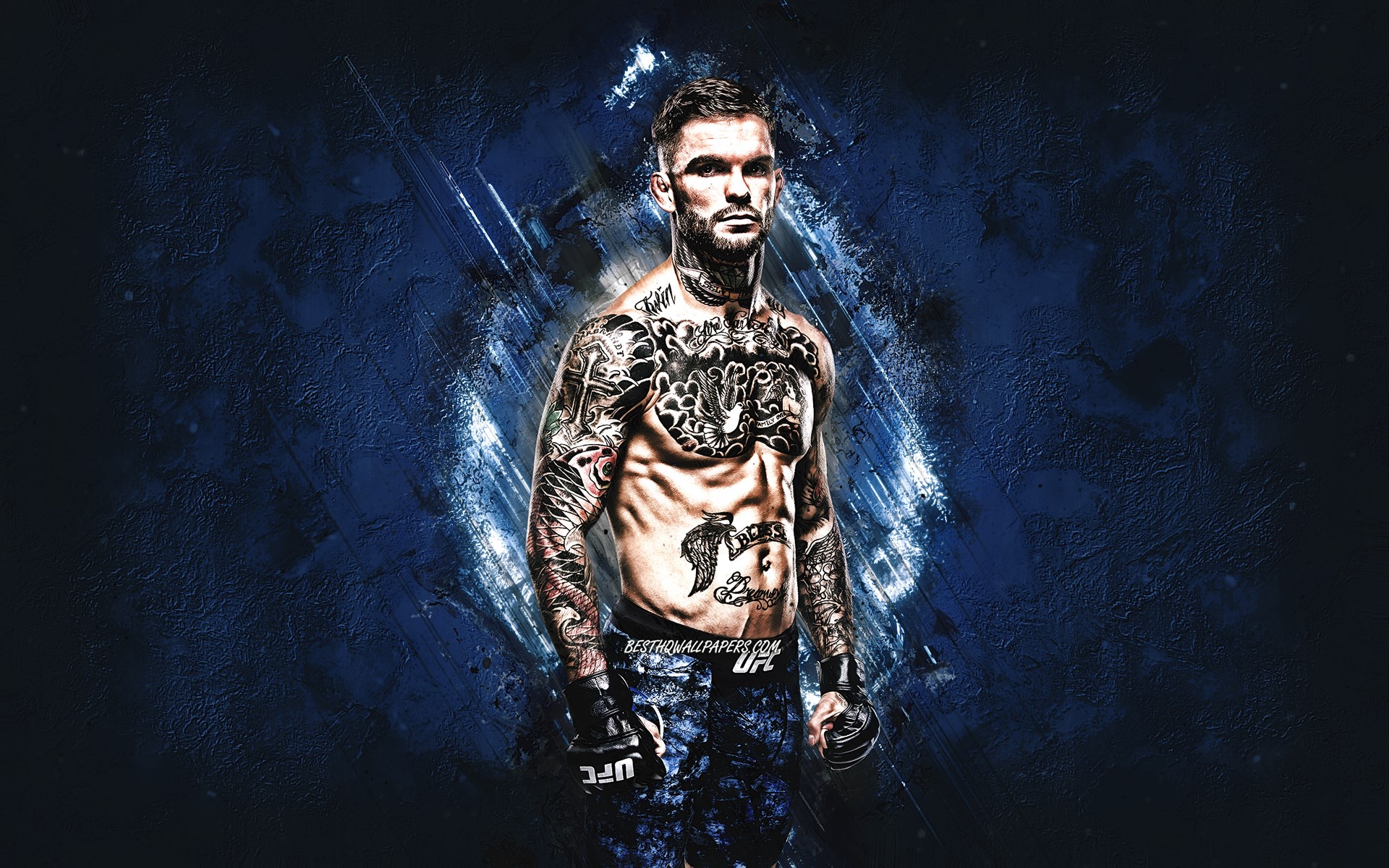 Cody Garbrandt Ufc American Fighter Portrait Blue By Christiancaron54