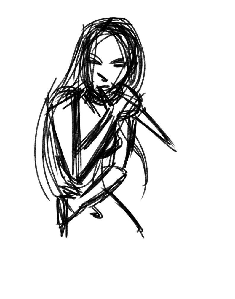 Gesture Drawing Scared Girl With Knife By Basschel On Deviantart
