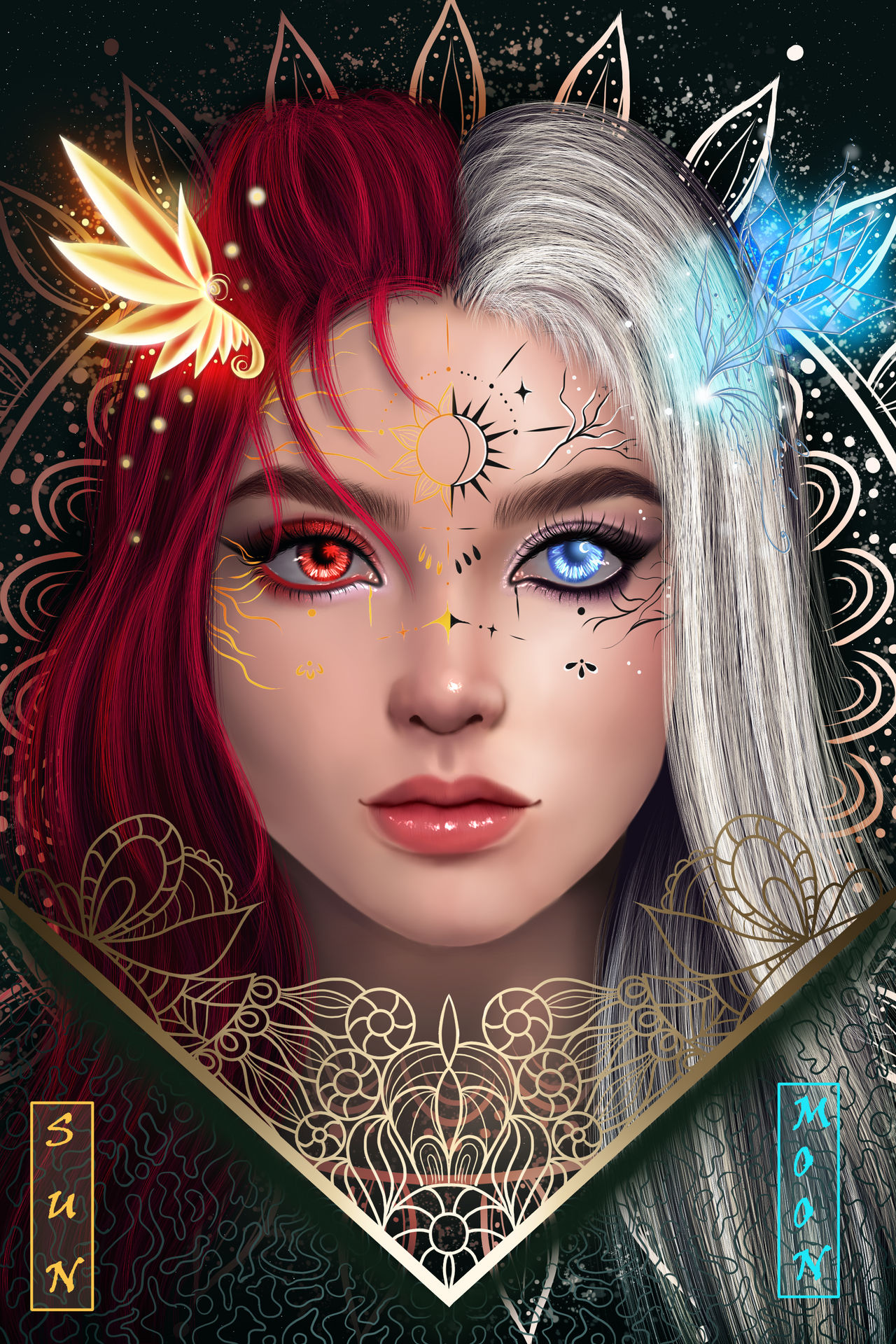 Moon And Sun By Mousearti On Deviantart