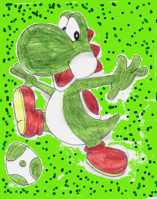 Yoshi and a egg by DarkCream on DeviantArt