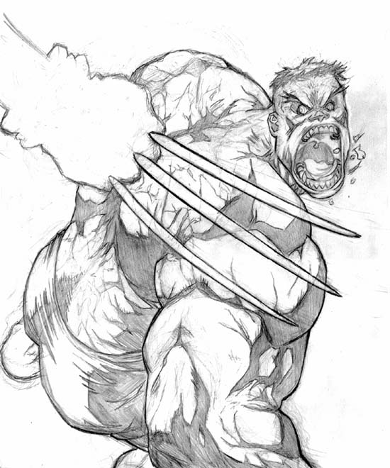 Ultimate Hulk vs Wolverine by jets on DeviantArt