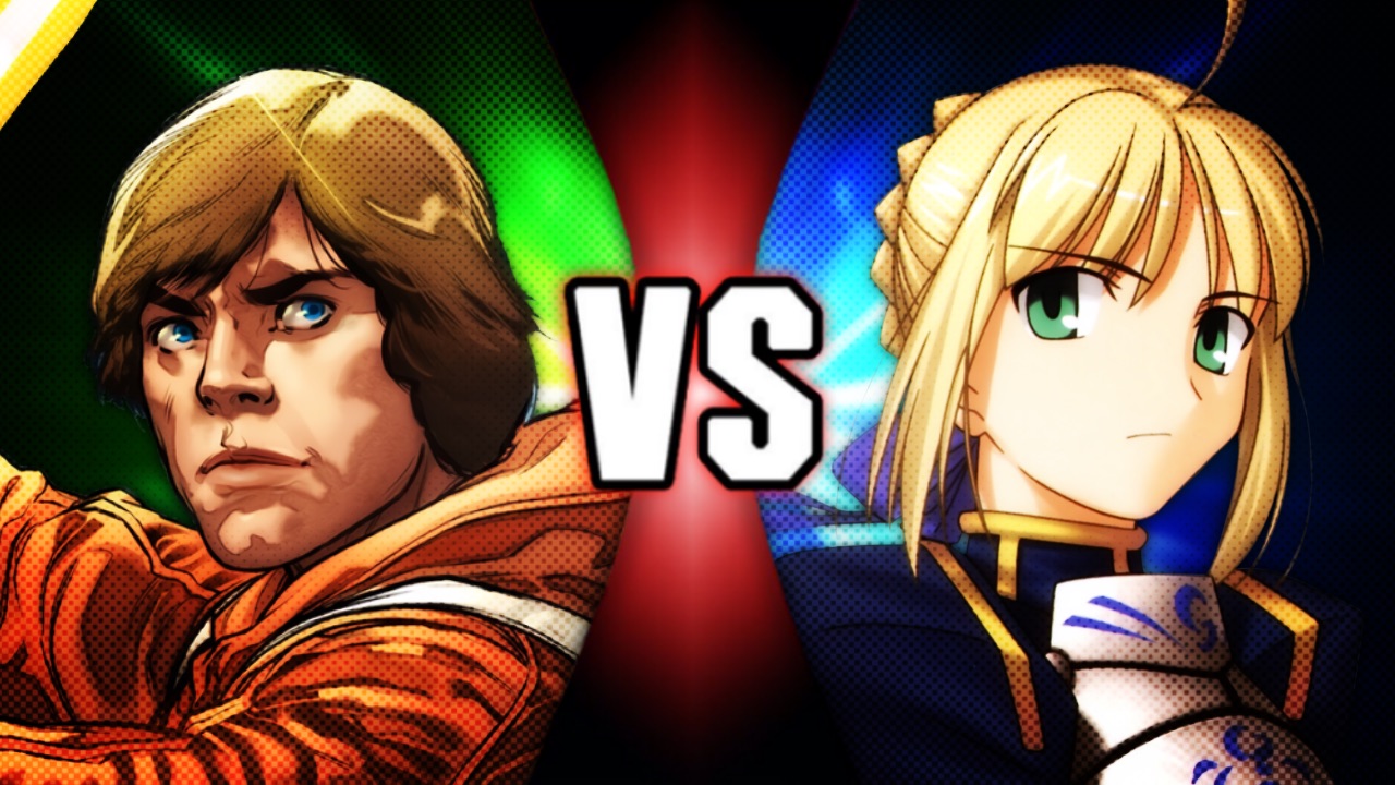 Luke Skywalker vs Artoria Pendragon by powerpop3 on DeviantArt Luke Skywalker vs Artoria Pendragon by powerpop3 on DeviantArt