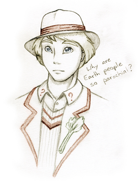 5th Doctor first sketch by deeed on DeviantArt