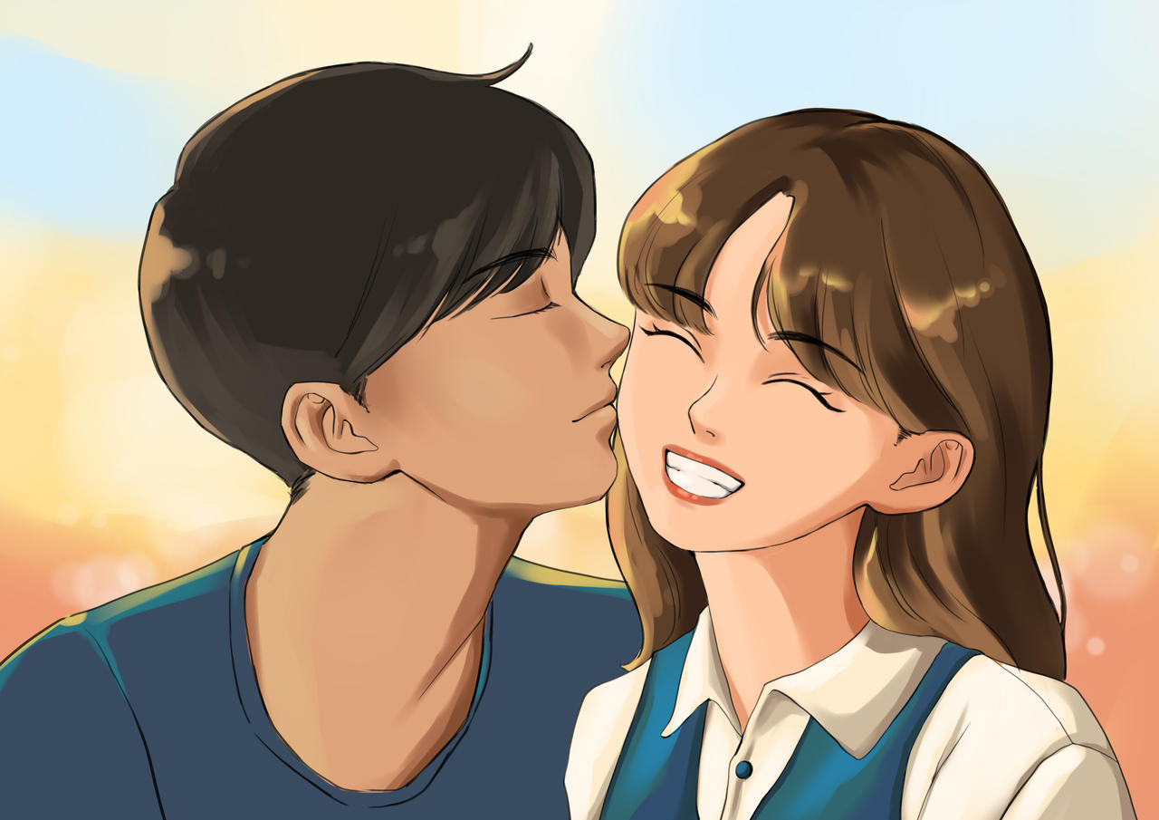 Cheek Kiss~ By Heyjjune On Deviantart
