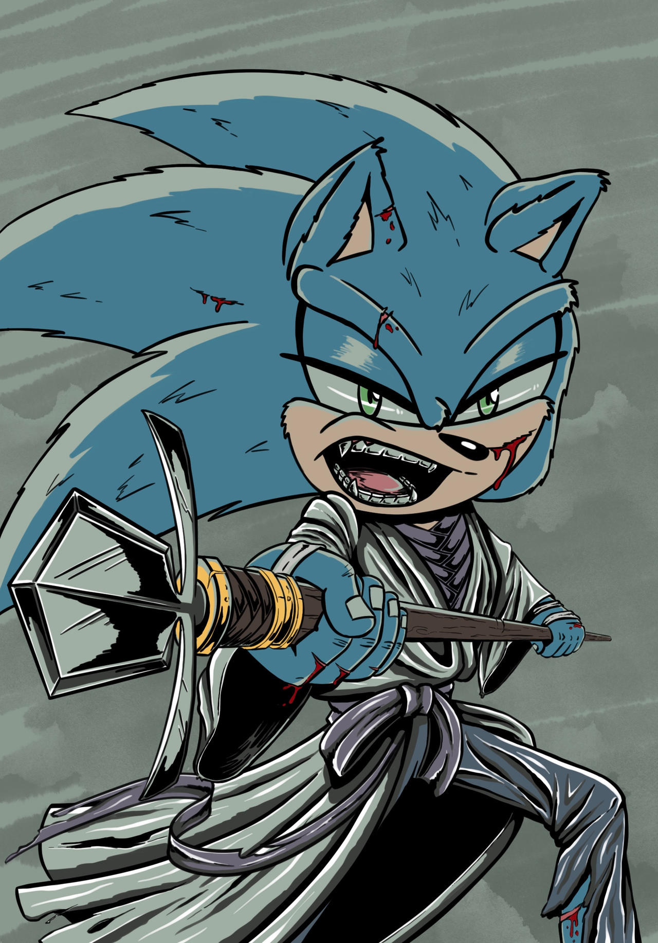 Samurai Sonic By Mushroommantis On Deviantart