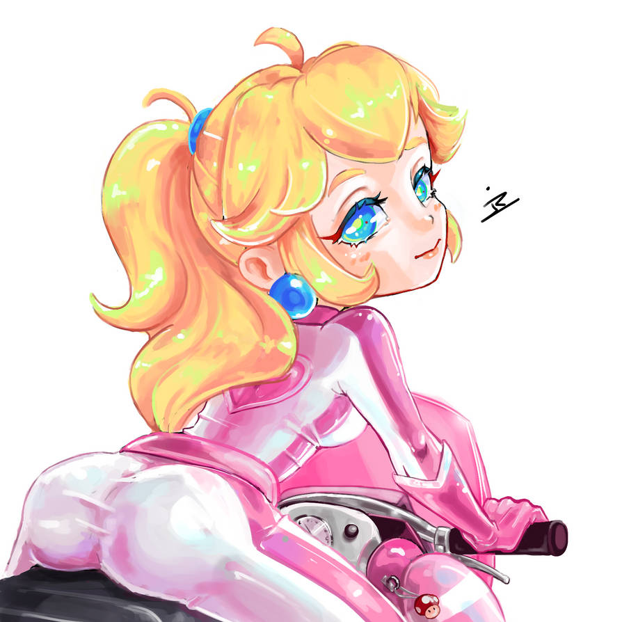 Princess Peach Bike Mario Kart By Isabeljuncal On Deviantart