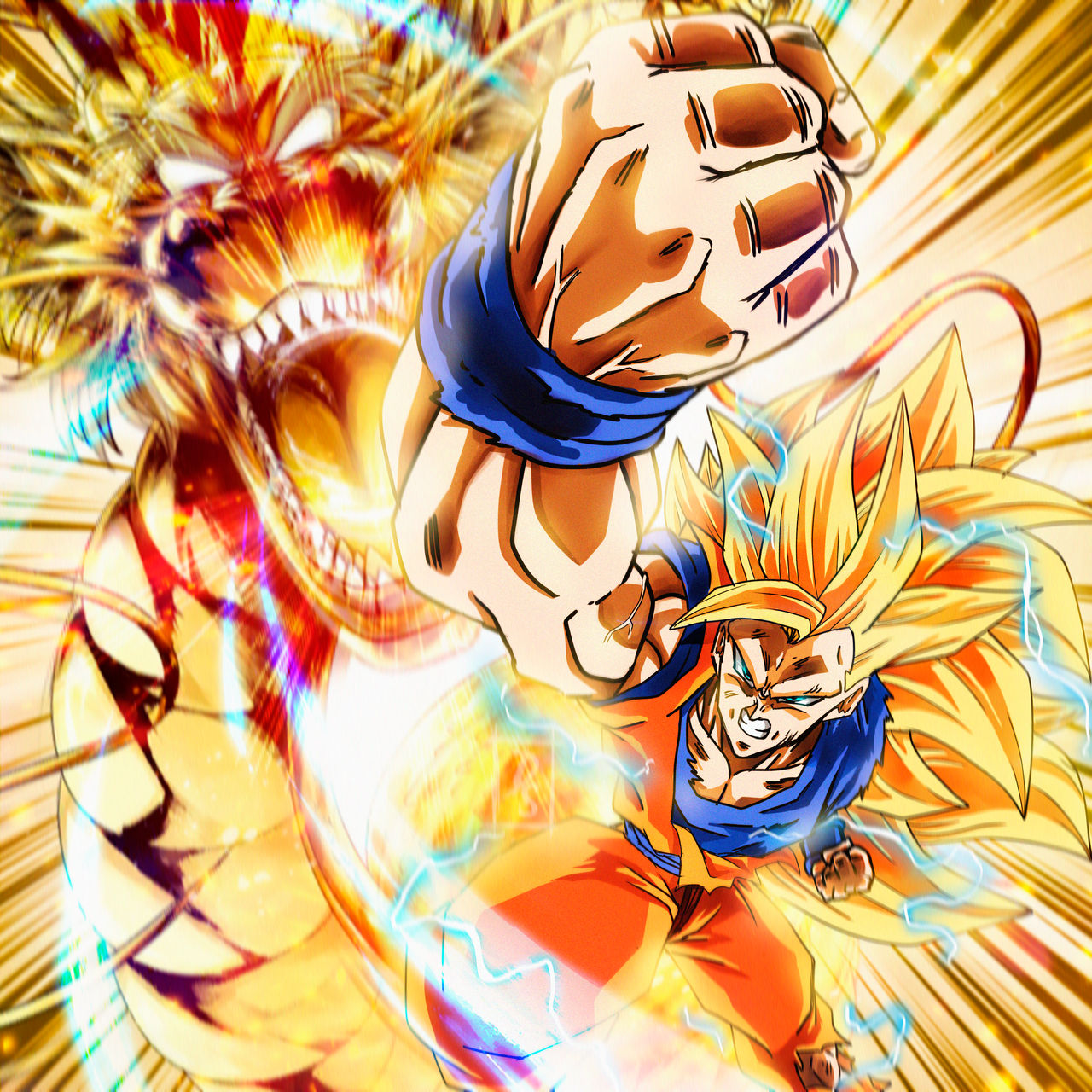 Goku Super Saiyan 3 Dragon Fist By Daekarsenpai On Deviantart