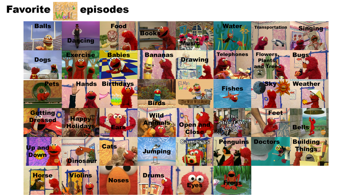 My Favorite Elmos World Episodes By Thomascarr0806 On Deviantart
