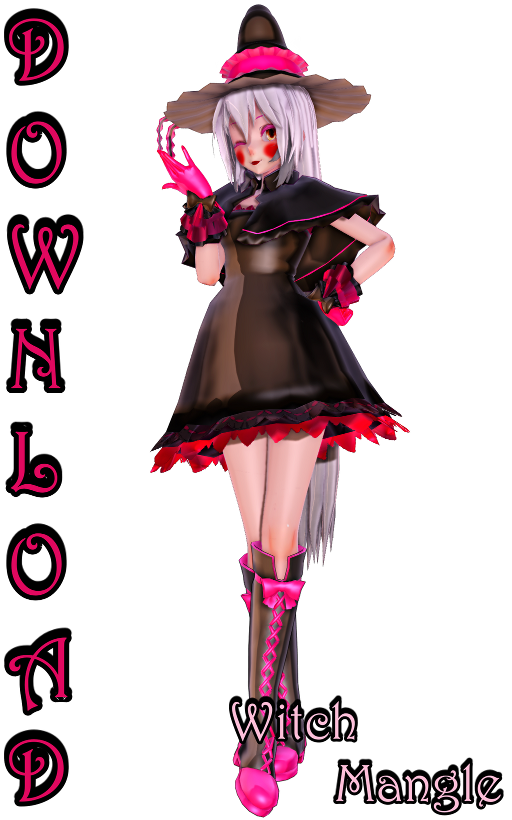 Mmd Fnaf Dl Witch Mangle By Datenshiakura On Deviantart