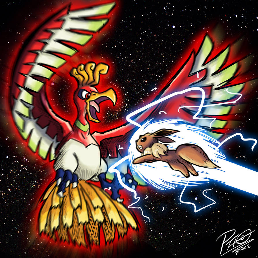 Ho Oh Vs Eevee By Patrick Theater On Deviantart