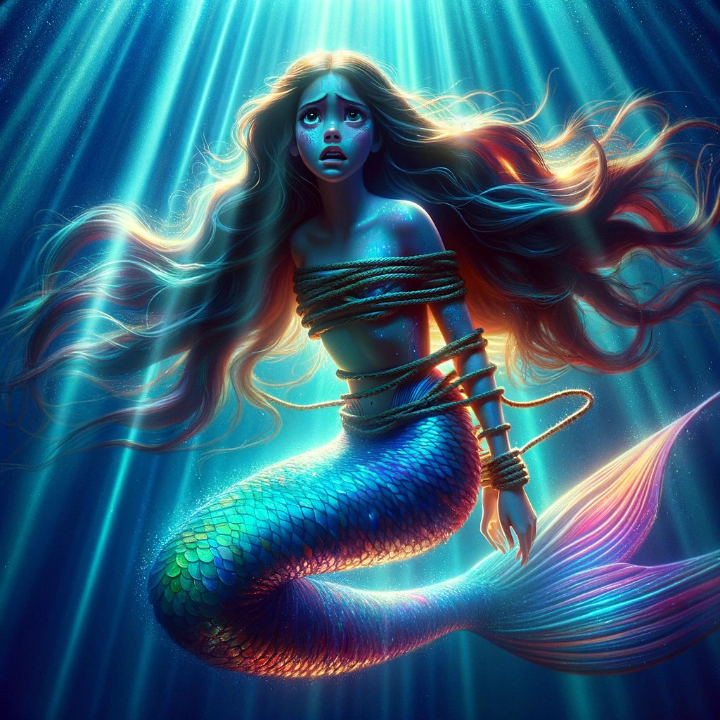 Mermaid Tied Up And Scared By A Fonok On Deviantart