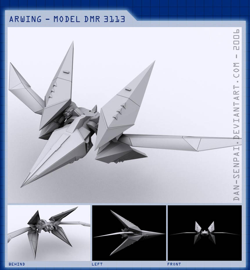 Arwing Model by Dan-senpai on DeviantArt