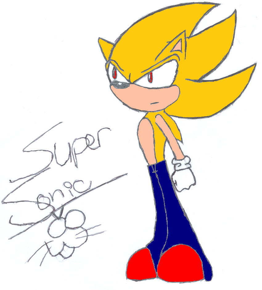Super Sonic Colored 83 by Mistythewolf on DeviantArt