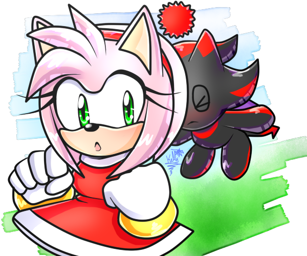 Amy Rose Con Chao By K3llywolfarts On Deviantart