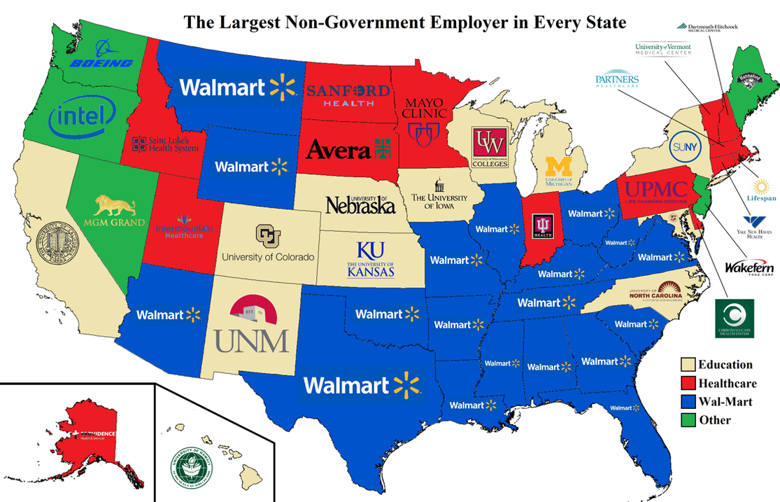 Largest Employer In Each State By Rayannina On DeviantArt largest-employer-in-each-state-by-rayannina-on-deviantart
