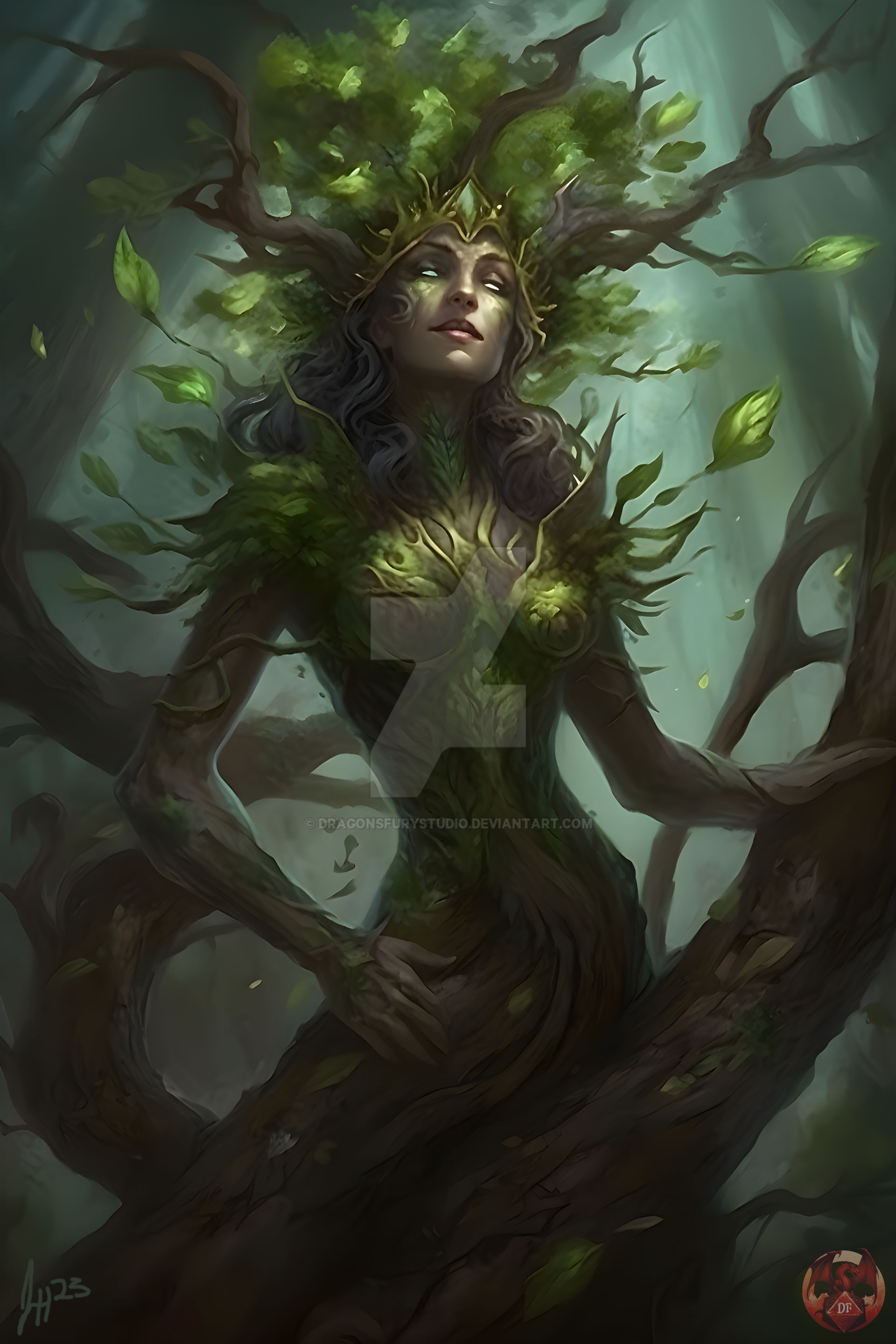 Dryad Emerging from her Home Tree by DragonsFuryStudio on DeviantArt Dryad Emerging from her Home Tree by DragonsFuryStudio on DeviantArt
