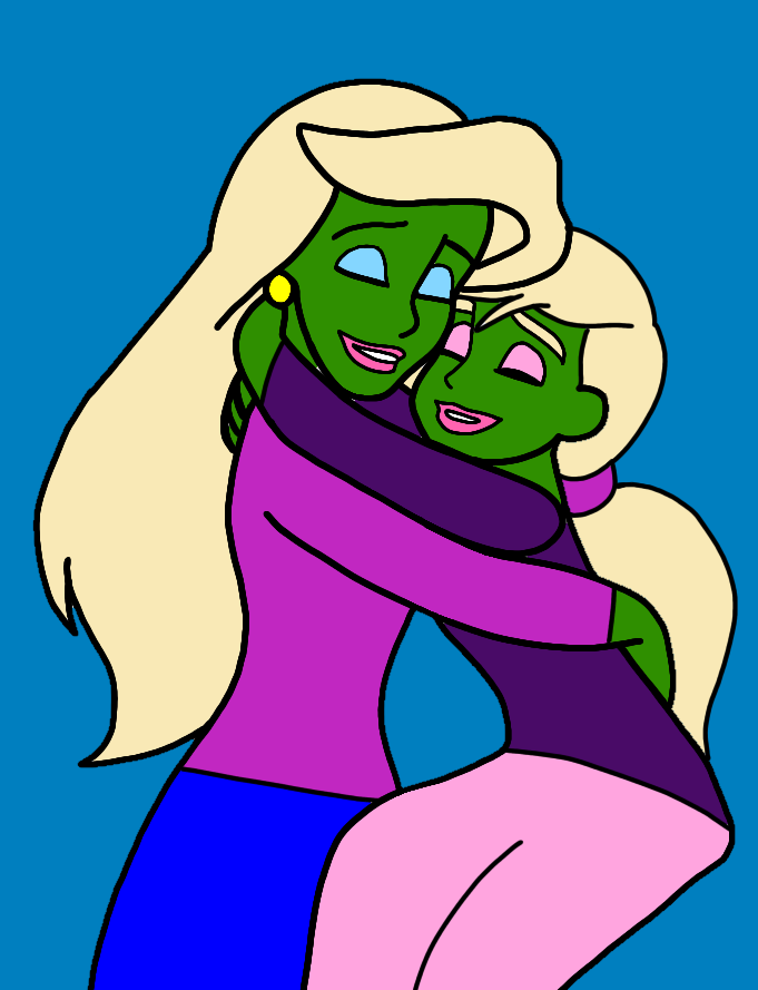 Danielle And Young Cassie Hug By Yesenia62702 On Deviantart
