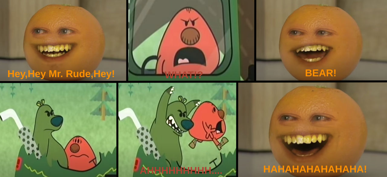 Annoying Orange Annoys Mr. Rude by AllStarAward123 on DeviantArt Annoying Orange Annoys Mr. Rude by AllStarAward123 on DeviantArt
