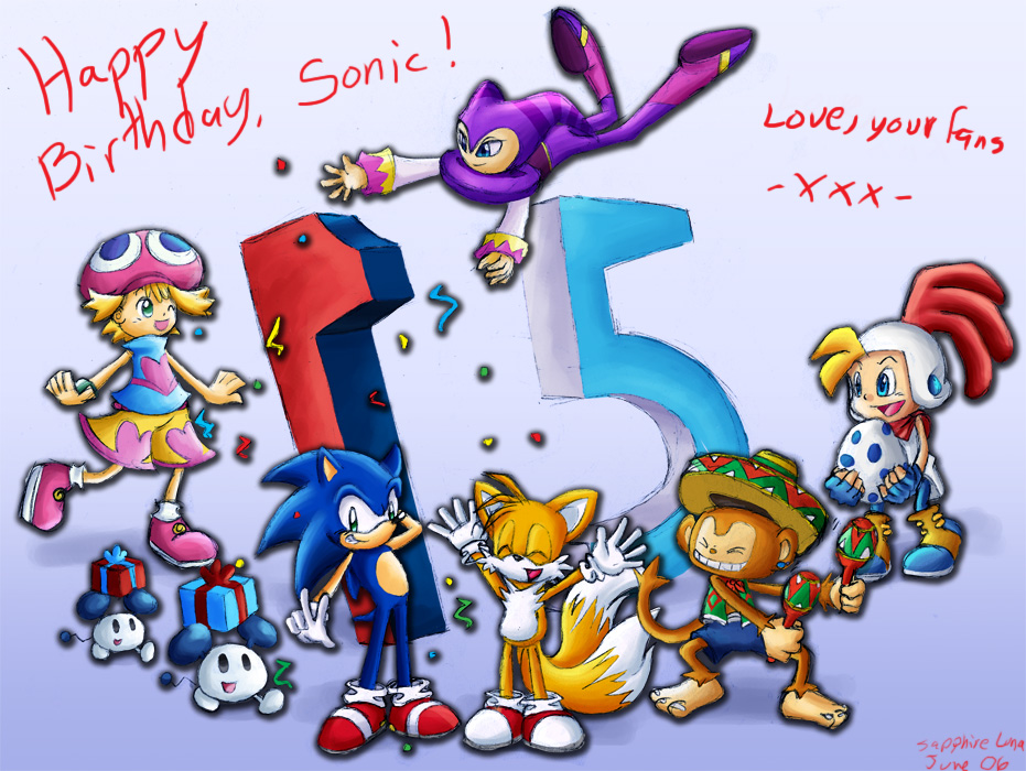 Sonic - Happy 15th by sapphireluna on DeviantArt