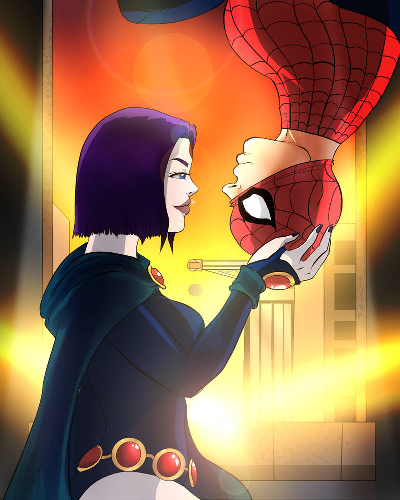Spider Man X Raven By Mbelly21 On Deviantart