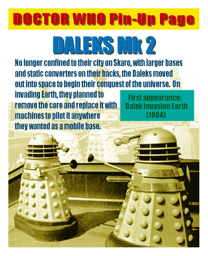 Doctor Who Pin Up Page 28 Daleks Mk 2 By Tyrannus1 On Deviantart