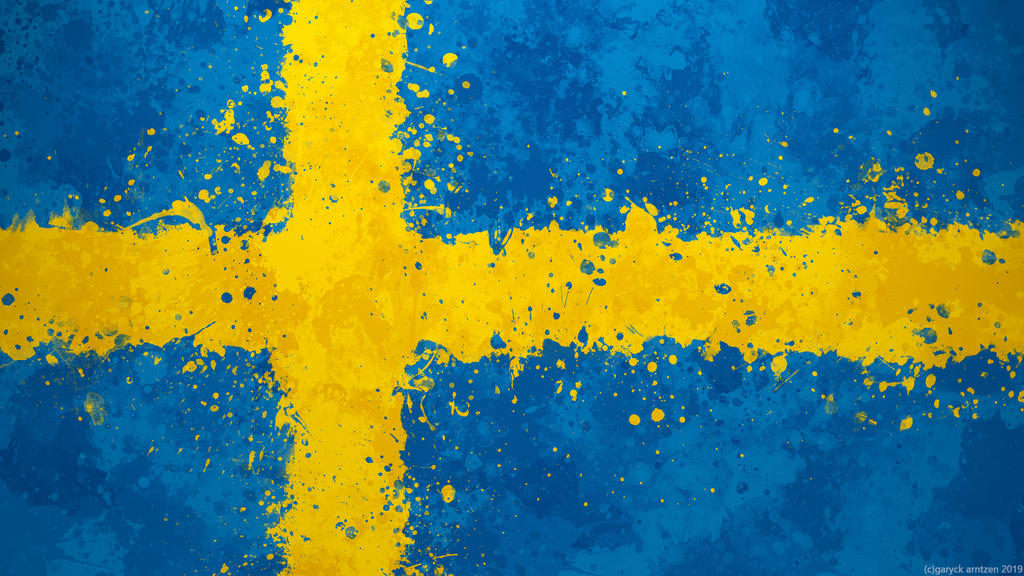Sweden Flag Wallpaper Grungy Splatter By Garyckarntzen On Deviantart