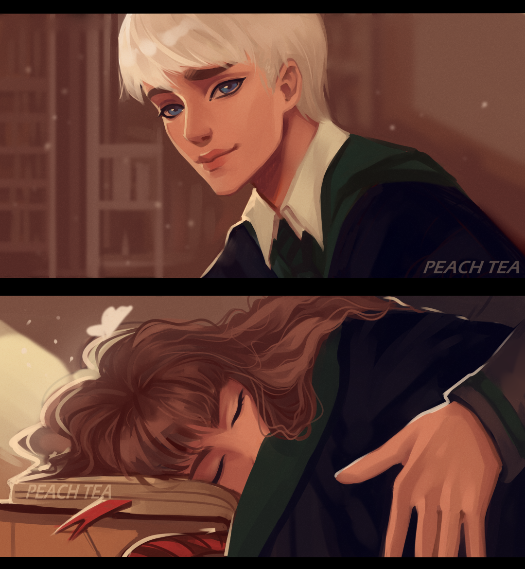 Draco Malfoy X Hermione Granger By Peachteaartist On Deviantart