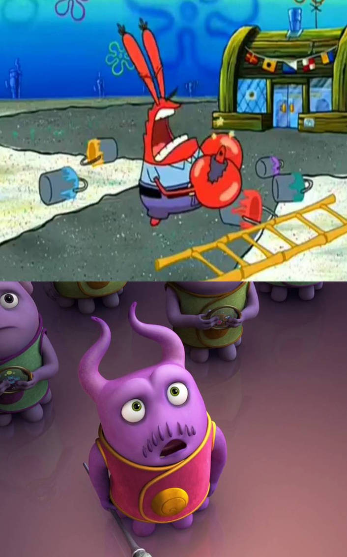 Captain Smek Reacts To Mr Krabs Swearing By Supergreenboi On Deviantart
