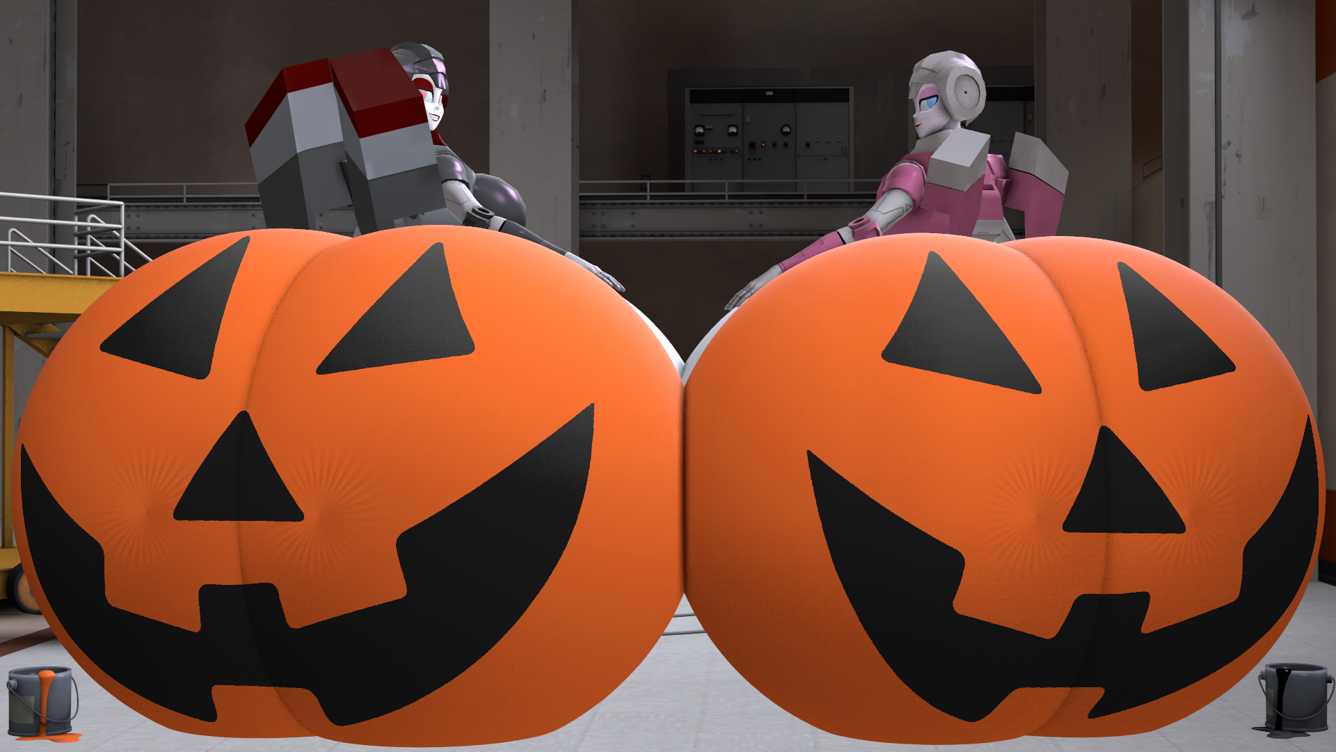 Hot Cheeks And Arcees Pumpkin Butts By Megatron Returns On Deviantart
