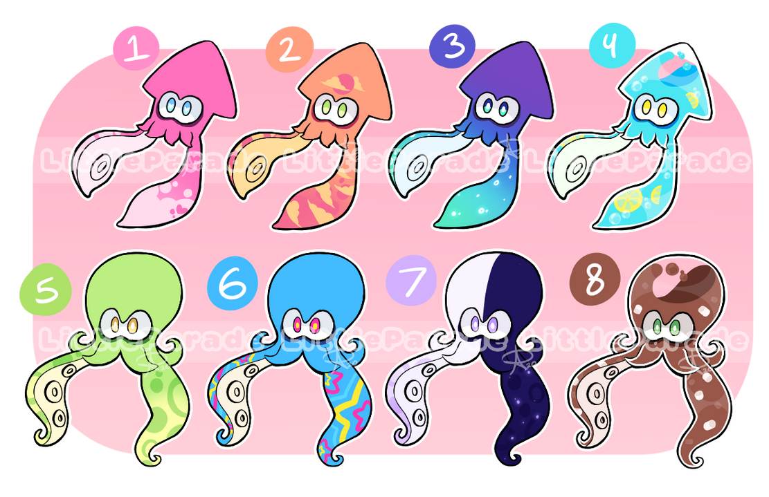 Open Splatoon Squidoctopus Adopt Batch 7 By Littleparade On Deviantart
