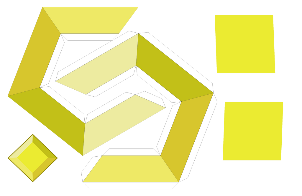 Yellow Diamond Papercraft Template By PortadorX On DeviantArt yellow-diamond-papercraft-template-by-portadorx-on-deviantart
