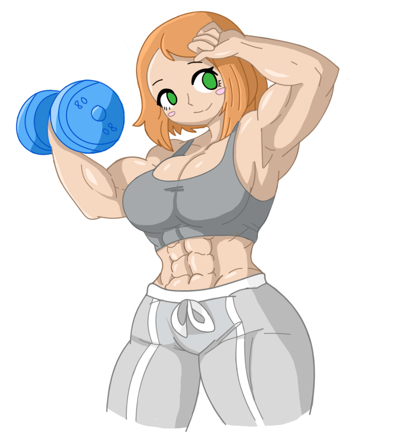 Muscled Up Gym Girl Original By Sheepepp By Vajter On Deviantart