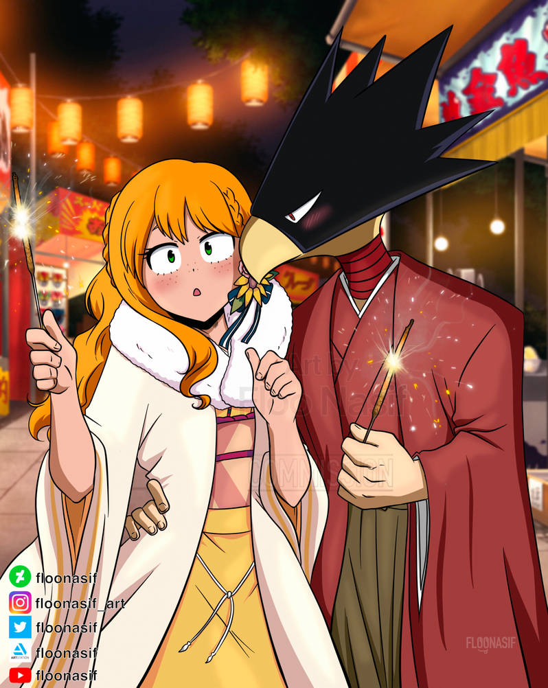Happy New Year Fumikage Tokoyami Y Oc By Floonasif On Deviantart