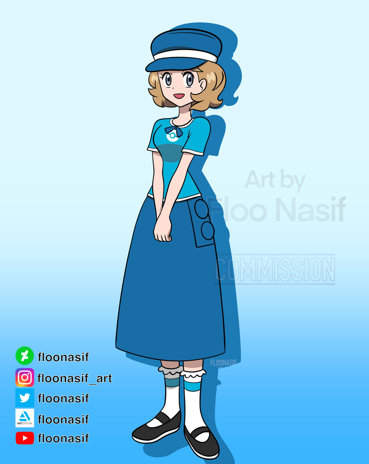 Pokemon Serena Commission By Floonasif On Deviantart