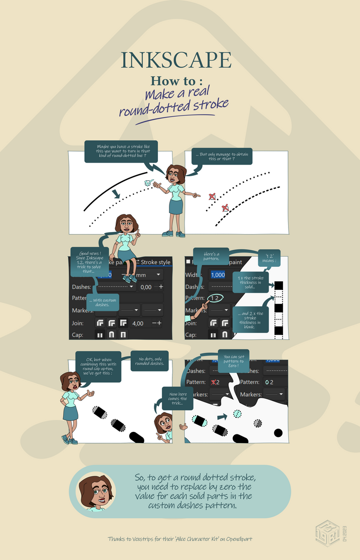 How To Make Round Dotted Stroke In Inkscape By M 1981 On Deviantart