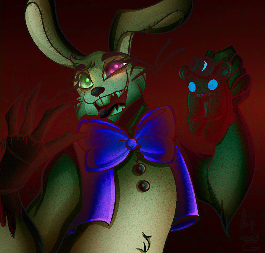 Fnaf Help Wanted Glitchtrap Colored By Montydrawz On Deviantart