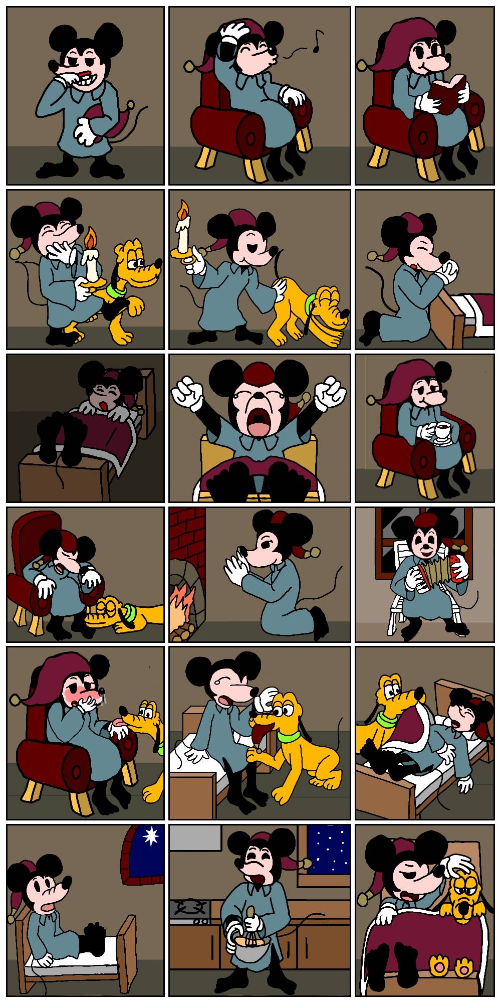 Mickey Mouse And Pluto Go To Sleep By Galbin32 On Deviantart