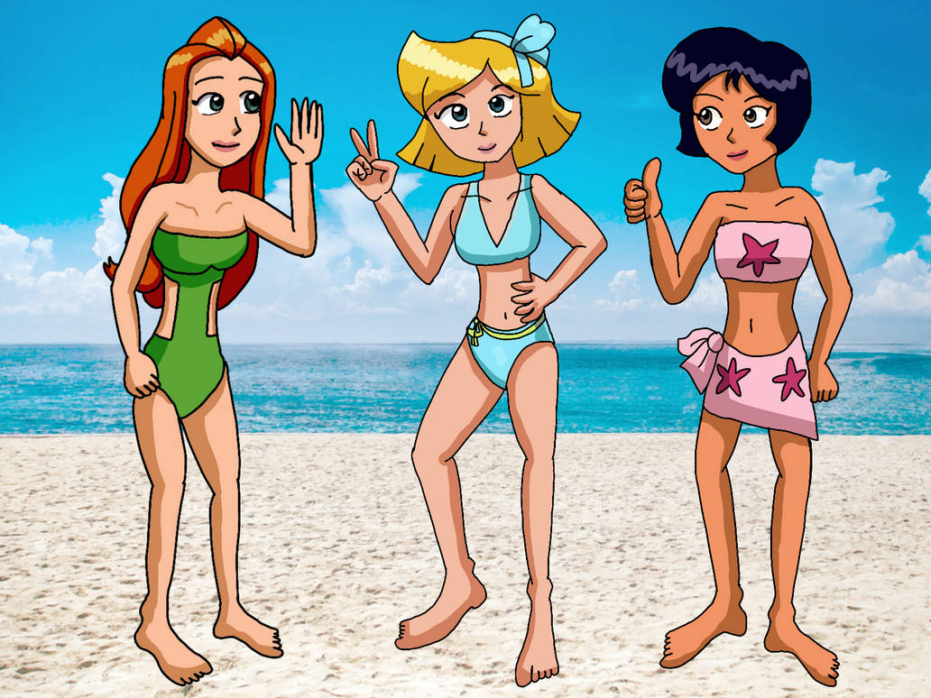 Totally Spies In Beach By Galbin32 On Deviantart